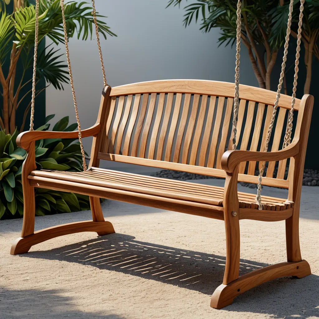 Teak Wood Swing Bench: Explore Craftsmanship & Design